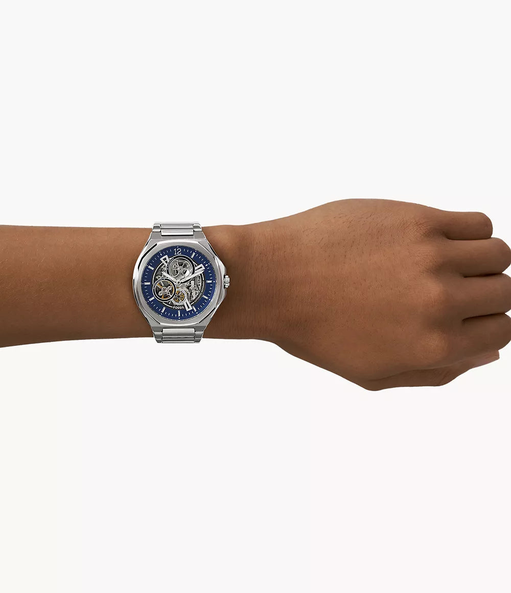 Fossil Evanston Automatic Stainless Steel Watch – Watch Therapy