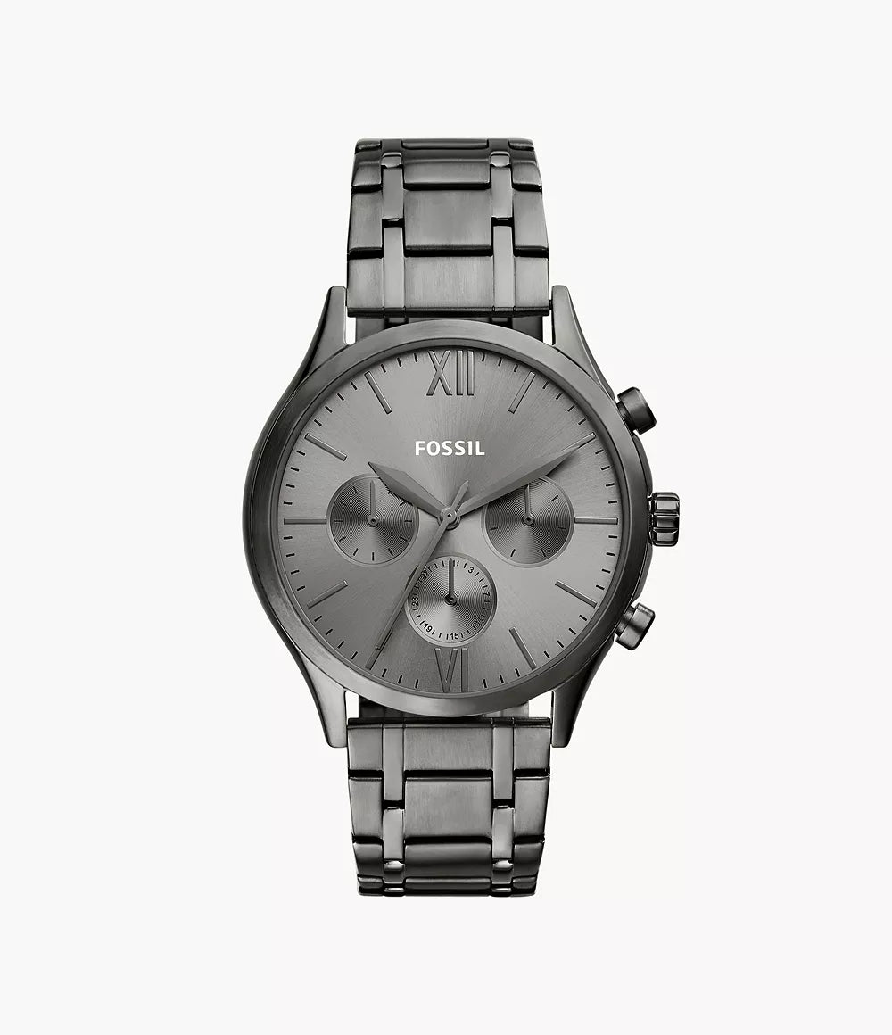 Fossil Fenmore Multifunction Smoke Stainless Steel Watch – Watch Therapy